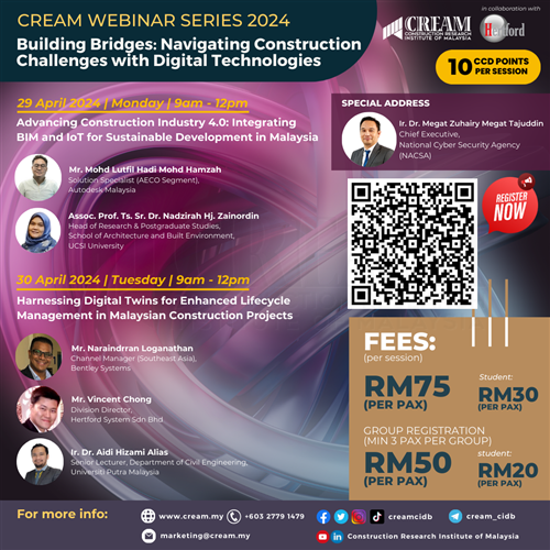 Construction Research Institute of Malaysia (CREAM) News & Announcements