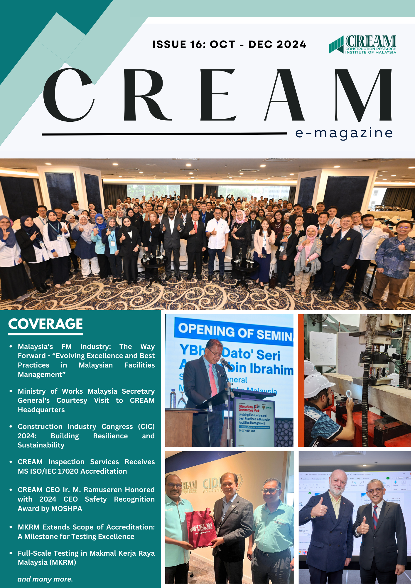 Construction Research Institute of Malaysia (CREAM) CREAM E-Magazine 2024