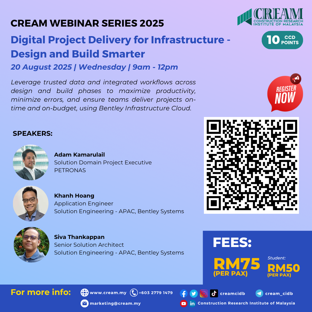 Construction Research Institute of Malaysia (CREAM) CREAM Webinar ...