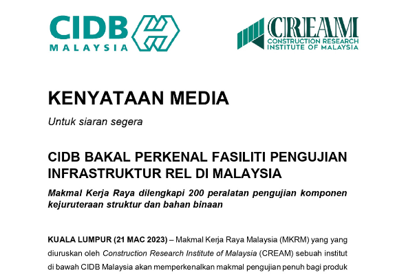 Construction Research Institute of Malaysia (CREAM) Malaysia Building ...